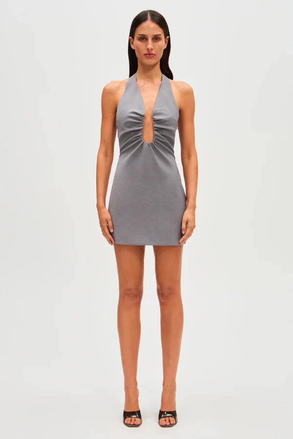 Misha Collection Alusia Mini Dress - Grey – Dress Hire AU