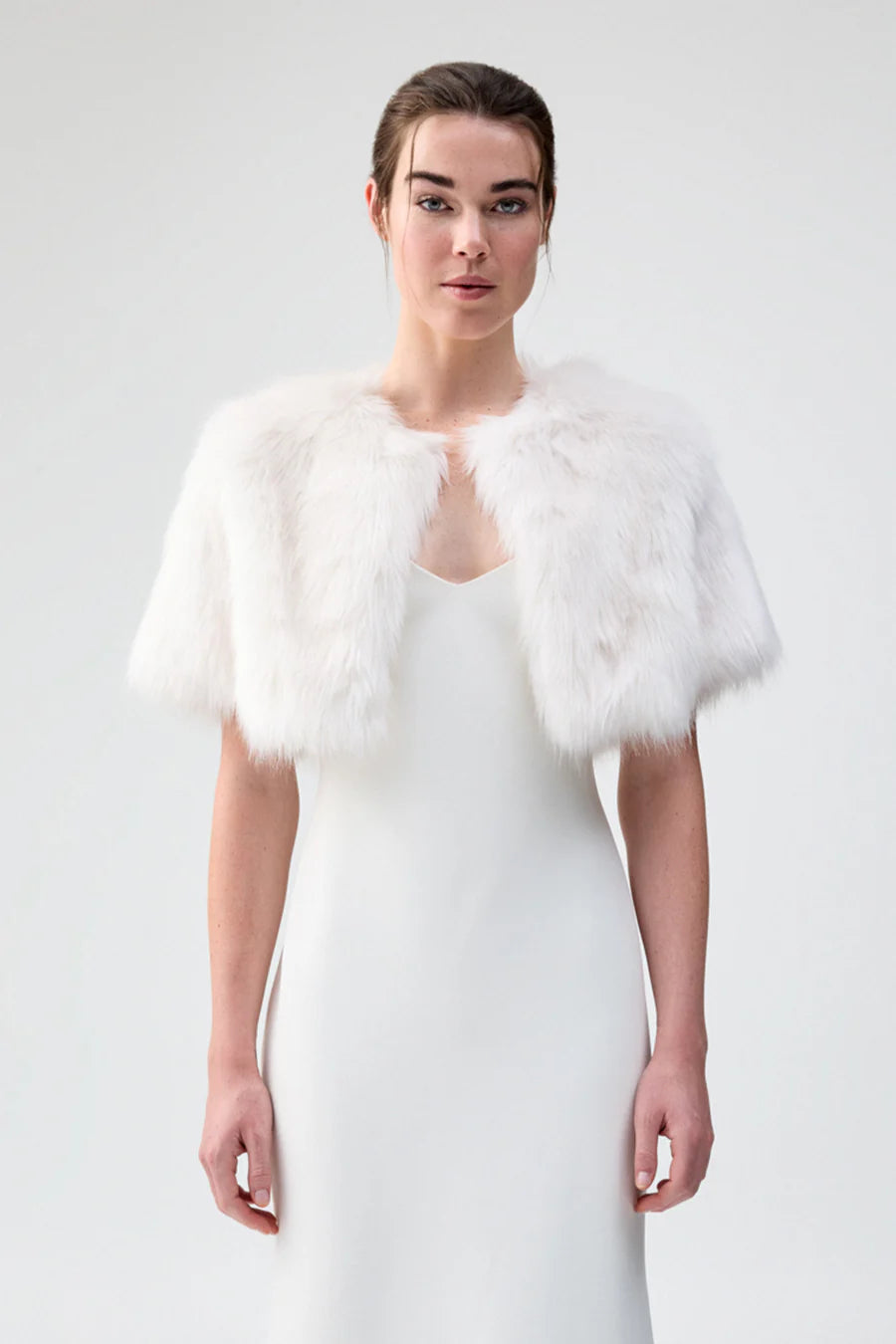 Unreal Fur Love a Fur Bolero - Ivory – Dress Hire AU