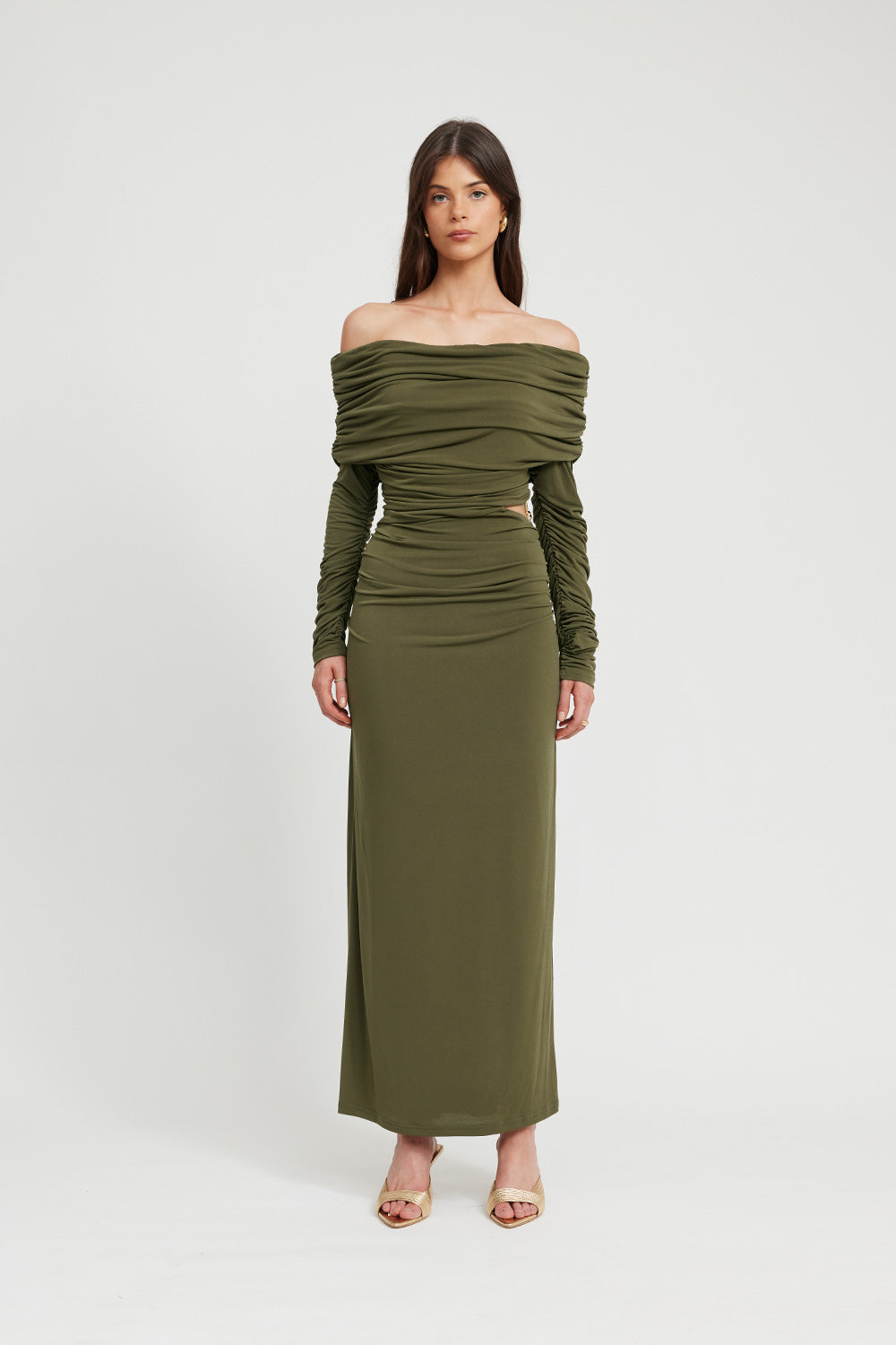 Tojhà Malichi Dress - Khaki – Dress Hire AU