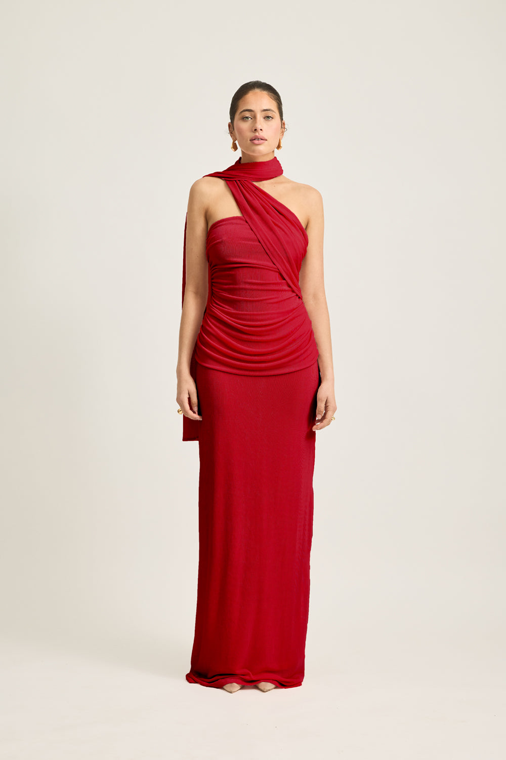 Tojhà Iesha Dress - Cherry Red – Dress Hire AU