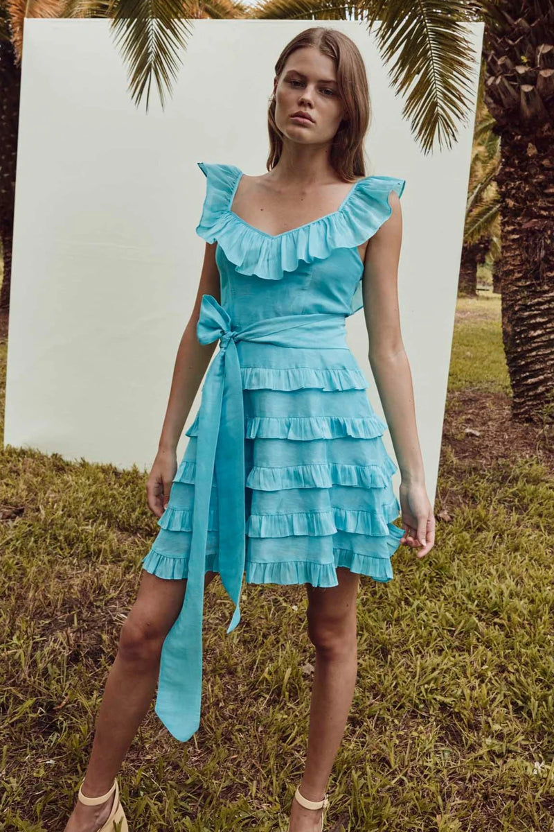 Talulah Petula Mini Dress - Blue – Dress Hire AU