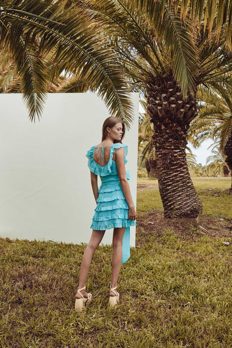 Talulah Petula Mini Dress - Blue – Dress Hire AU